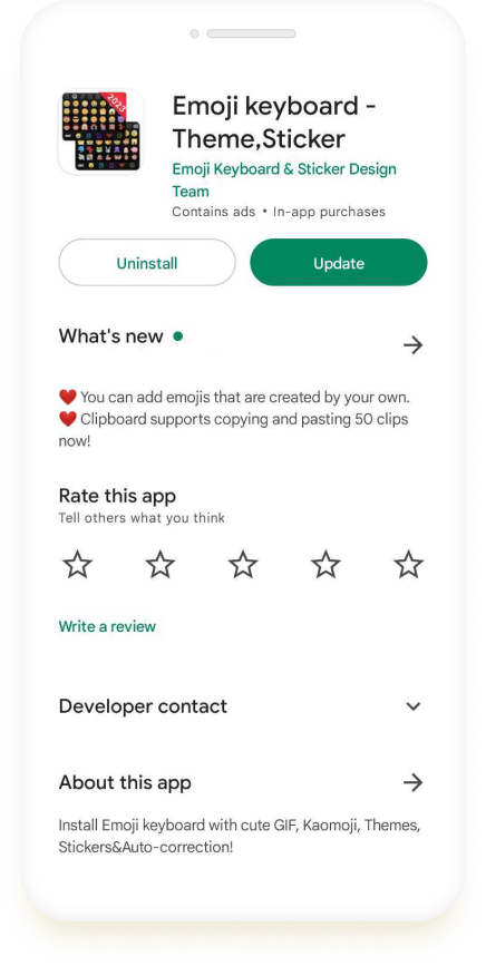 EmojiKey Emoji Keyboard | New Emojis, Fonts, Kaomoji, GIF, Stickers